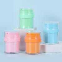 China Customized Color Portable Airless Pump Bottle Featuring Round Shape Construction Designed For Hygienic Dispensing Of Lotions Serums And Creams for sale