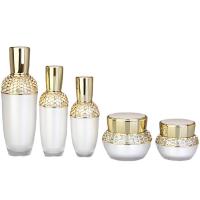 China SAN Material Gold Luxury Crystal Airless Bottle Featuring Durable PP and ABS Pump Ideal for Cosmetic Packaging Solutions for sale