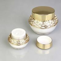 China SAN Material Gold Luxury Crystal Airless Bottle Featuring Durable PP and ABS Pump Ideal for Cosmetic Packaging Solutions for sale