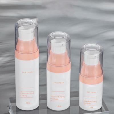 China Round Luxury Lotion Airless Bottle Utilizing AS Body Material Delivering Superior Packaging for Skincare and Cosmetic Products for sale