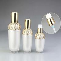 China SAN Material Gold Luxury Crystal Airless Bottle Featuring Durable PP and ABS Pump Ideal for Cosmetic Packaging Solutions for sale