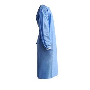 China Disposable Gown Waterproof PE Surgical Gowns 35-40gsm Smms Disposable Sms Patient Gown for sale