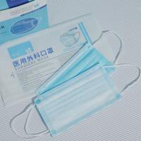 China Black Blue 3 Ply Disposable Face Mask Non Woven Mask With Ear Loop Elastic for sale
