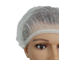 China PP Non Woven Hair Net Covers Disposable Banded Bouffant Surgical Caps Mob Clip for sale