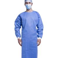 China Non Woven Disposable Surgical Gowns Waterproof Soft Reinforce Isolation Gown 40gsm for sale