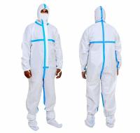 China 40 50 70 Gsm Black Blue All In One Disposable Coveralls Disposable Isolation Suit for sale