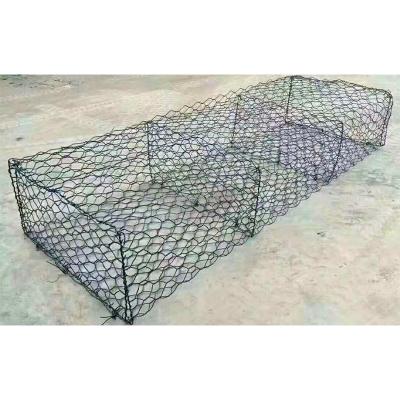 China 2.2mm PVC Coated Galfan Gabion Basket 6x1x0.3m Custom Color RAL for sale