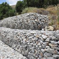 China Galfan Coated Alloy PVC Coated Gabion Box 2x1x1M Custom Size Hexagonal Mesh for sale