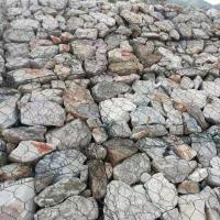 China Galfan Galvanized Gabion 6x1x0.3m Hexagonal Woven Mesh 2.2mm Wire Tensile Strength 350-550N/mm2 for sale