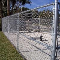 China Woven Chain Link Fencing System for Tennis Court 50x50mm Mesh Galfan Coated for sale