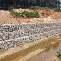 China Tensile Welded Gabion Box Alloy Steel Wire Double Layer PVC Coating 2m x 1m x 1m for sale