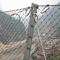 China Galvanized 4mm Wire 10*5m Round Mesh Rockfall Barrier Net for sale