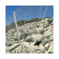 China Galvanized Diamond Mesh Rockfall Shield Netting 2.0mm Wire 50x100mm Opening for sale