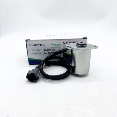 China 24V 12V Solenoid Valve for EX100-2 EX120-3 EX200-2 Excavator Parts for sale