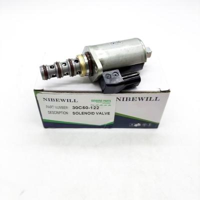 China 30C50-122 24V Hydraulic Pump Solenoid Valve for K3V112 K3V140 Excavator for sale