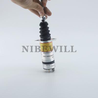 China Engine Stop Solenoid Valve 1502-24D6U2B2S2A 12V 24V Shutoff Solenoid for Excavator Bulldozer for sale