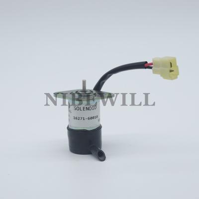 China Stop Solenoid 16271-60010 16271-60012 for Kubota KX61-2 Excavator Shutoff Solenoid for sale