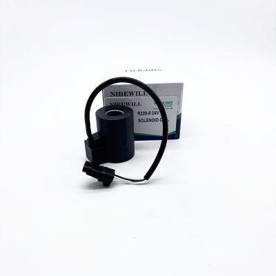 China Excavator Flameout Solenoid Valve R220-5 R210-3 24V Oil Stop Solenoid for Hyundai for sale