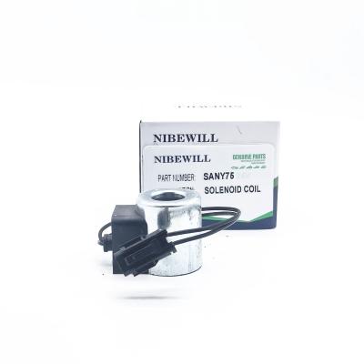 China 60114285 Solenoid Valve Coil for Sany 75 Yuchai 65 230-8 Pilot Safety Lock 24V for sale