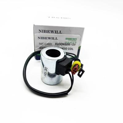 China Xugong200 Solenoid Valve Coil for Sany Excavator 24V DC Replacement for sale