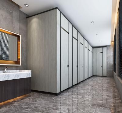 China Waterproof High Pressure Laminate Toilet Partitions AOGAO HPL Cubicles for sale