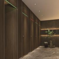 China Waterproof Toilet Partition Cubicle 12mm 18mm Bathroom Stall Dividers for sale