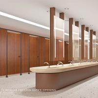 China Customizable HPL Toilet Partitions AOGAO Toilet Partition Cubicle for sale