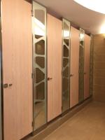 China Anti Vandal Toilet Partition Cubicle 12mm-25mm Commercial Bathroom Partitions for sale