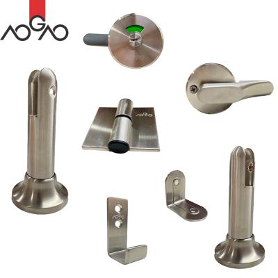 China Matte Commercial Bathroom Stall Hardware Custom Bathroom Stall Hinges for sale