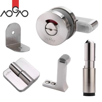 China Stainless Steel Restroom Stall Parts AOGAO Commercial Restroom Partition Hardware for sale