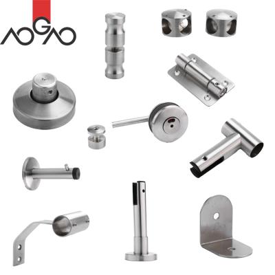 China Firm Flexible Toilet Cubicle Hardware Silver Bathroom Stall Divider Parts for sale