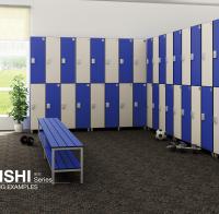 China Wood Bespoke Gym Lockers Rustproof Fitness Connection Lockers for sale