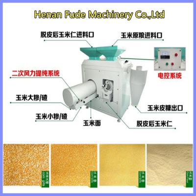 China corn grit making machine, maize peeling and milling machine for sale