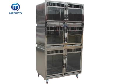 China Overall 304 Stainless Steel Pet Display Foster Hospitalization Cage With Round Corner for sale