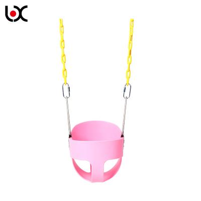 China Children Outdoor hanging single flexible full bucket swing Seat for sale