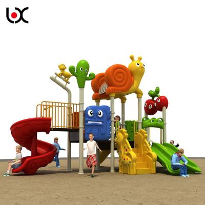 China Hot-Selling Cheap Kindergarten Kids Plastic Slide Outdoor Playground Equipment for sale