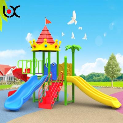 China Kids plastic games plastic slide outdoor colorful playground slide for amusement park for sale