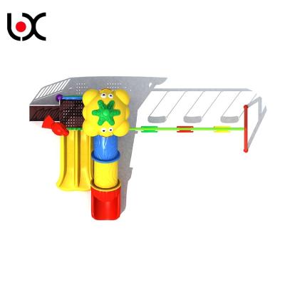 China Anti-static small outdoor plastic kids sliding toys playground kids plastic slide swing combination for sale