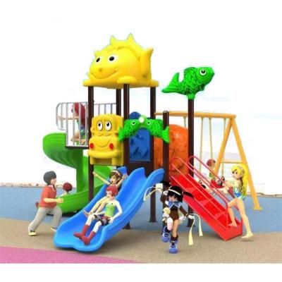 China Kids outdoor safety high quality playground plastic garden outdoor playground equipment slide for sale