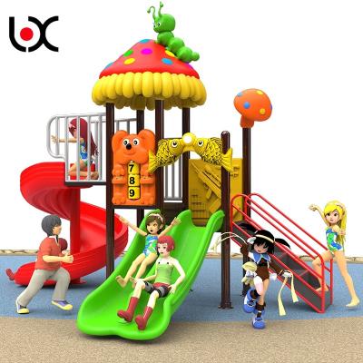 China Custom made kids plastic games plastic slide outdoor playground for amusement park for sale