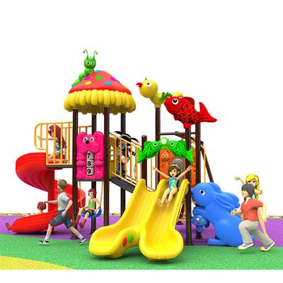 China 2020 New Design Plastic Slide Outdoor Playground Equipment With Swing , Kids Slide Playground for sale