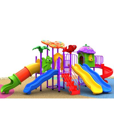 China Kindergarten Backyard Play Equipment , Outdoor Plastic Playground Set Slide for sale