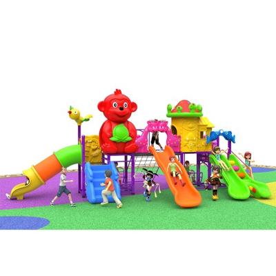 China Plastic Slide Outdoor Play Structure , ISO9001 Outside Play Sets for sale