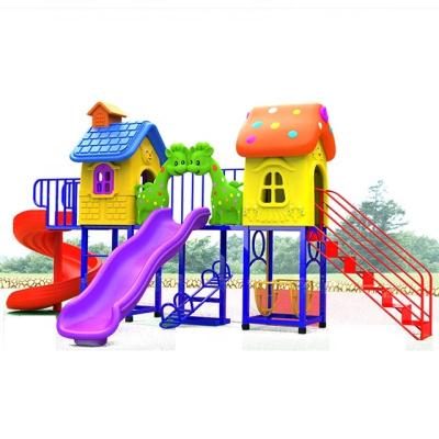China Modern Plastic Preschool Outdoor Playset Slides For Children for sale