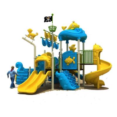 China Well Sale plastic children outdoor game slide amusement park equipment for sale