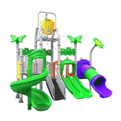 China Kids big water outdoor playground equipment plastic children's slides for sale for sale