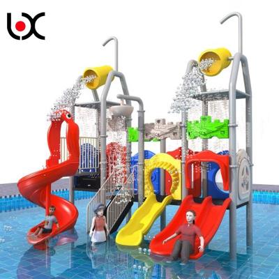 China 2020 Water equipment outdoor children  water spray playground plastic slides for pool for sale