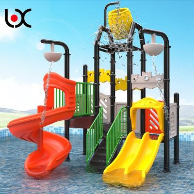 China Big water park playground toys equipment swimming customized long water slide for kids for sale