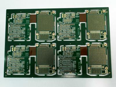 China Green Solder Mask Rigid Flex PCB with FR4 Stiffener and 0.6mm Thickness Advanced Technology for sale