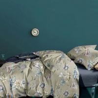 China Simple Leaves 100% Cotton Bedding Sets Printed Reversible Single Duvet Cover for sale